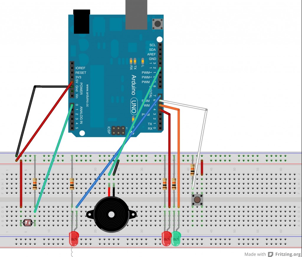 Arduino self-calibrating laser trip wire | keith.j.kay